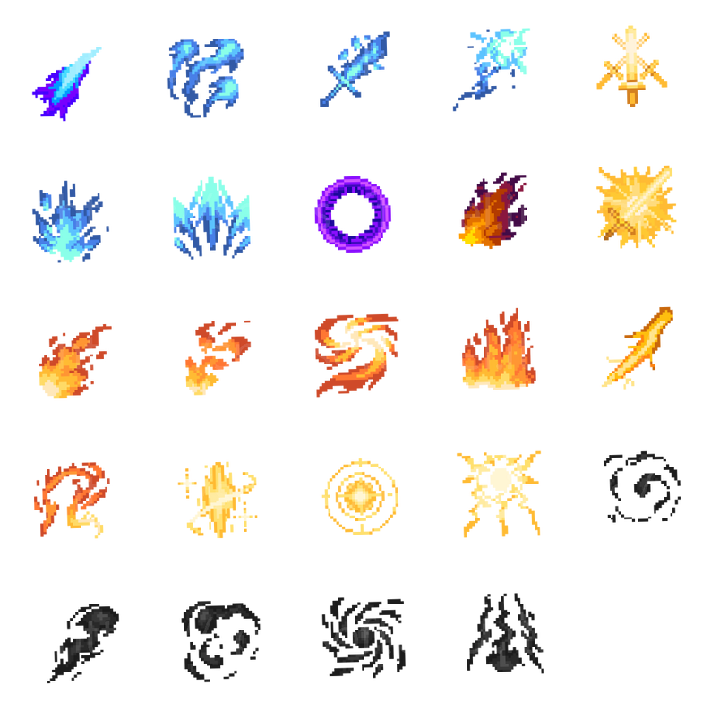 Soulslike Pixel Art Icons - Spells by SpellSoft Pixel