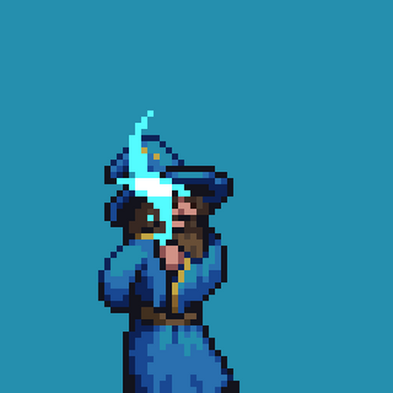 Pixel Art Wizard Character - 2D Sidescroller by GandalfHardcore