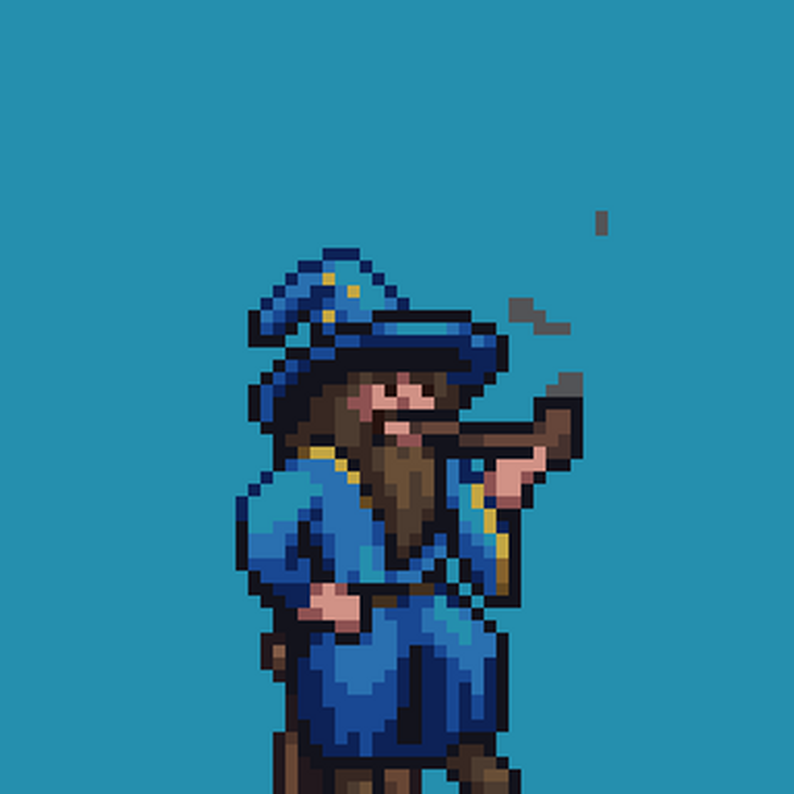 Pixel Art Wizard Character - 2D Sidescroller by GandalfHardcore