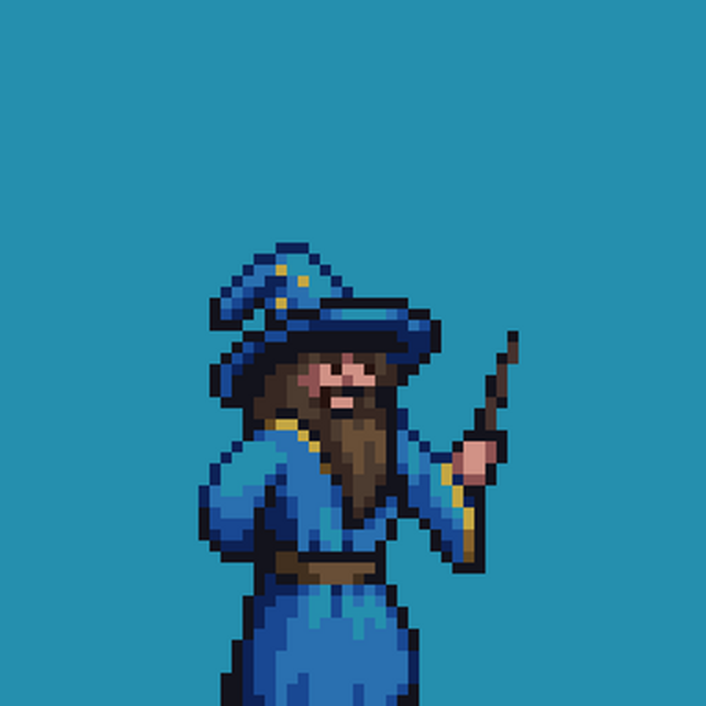 Pixel Art Wizard Character - 2D Sidescroller by GandalfHardcore