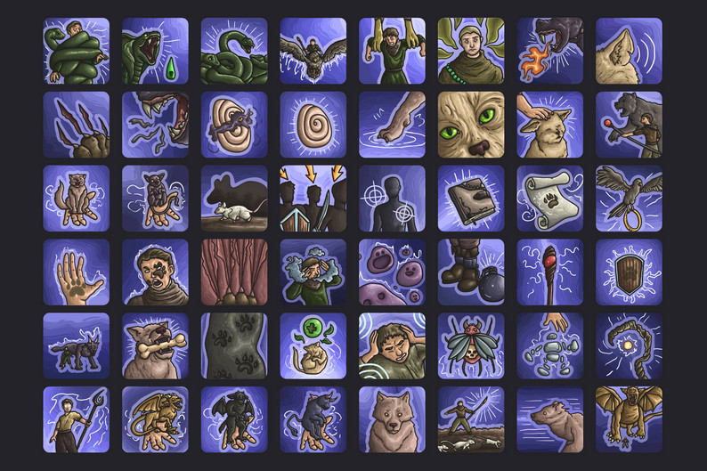 Summoning Skill Vector Icons by Free Game Assets (GUI, Sprite, Tilesets)