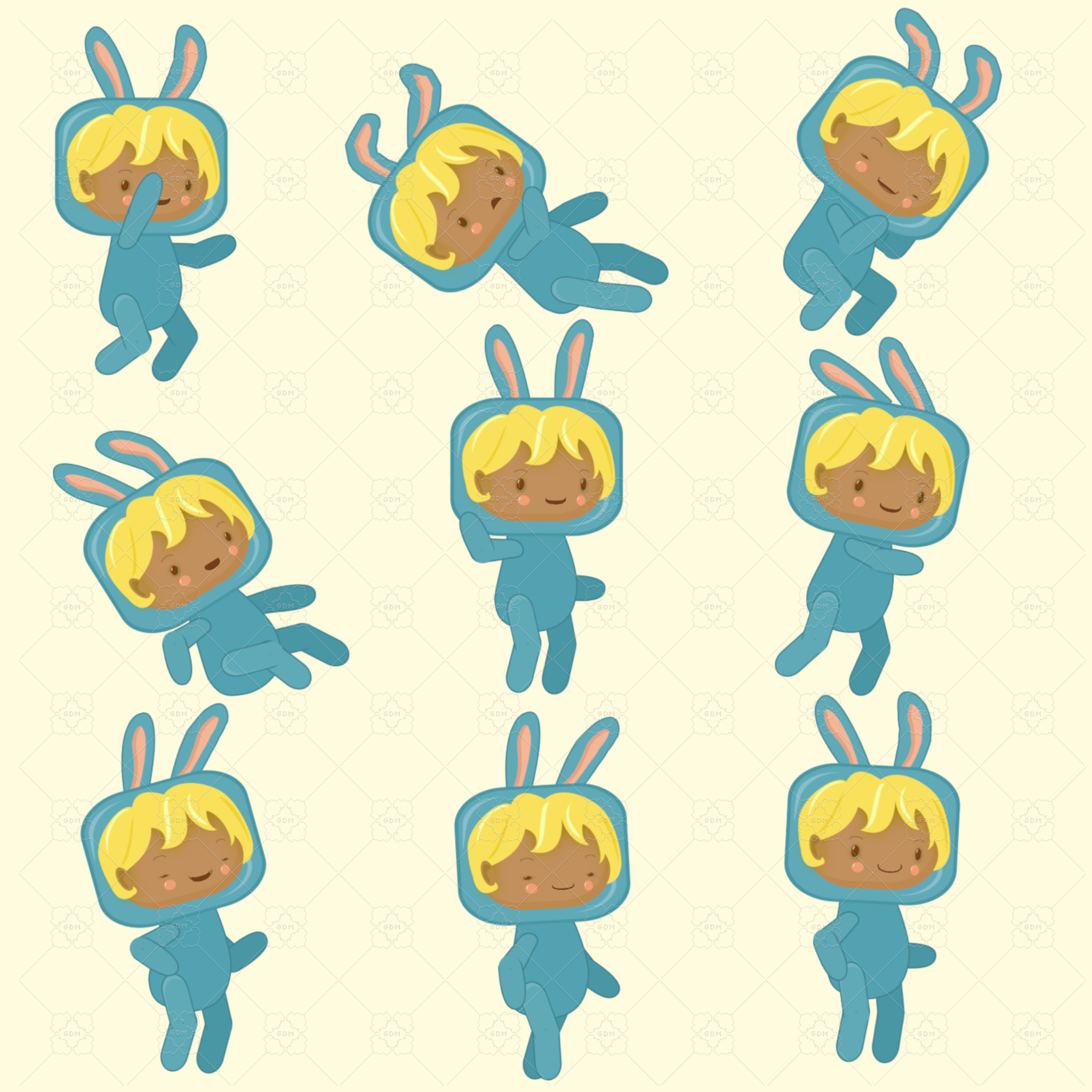 Bunny 2D Animated Sprite Pack With Animated Gifs and Sprite Sheets ...