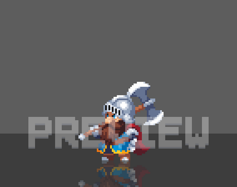 Dwarf Warrior 2D Pixel Art by Mattz Art