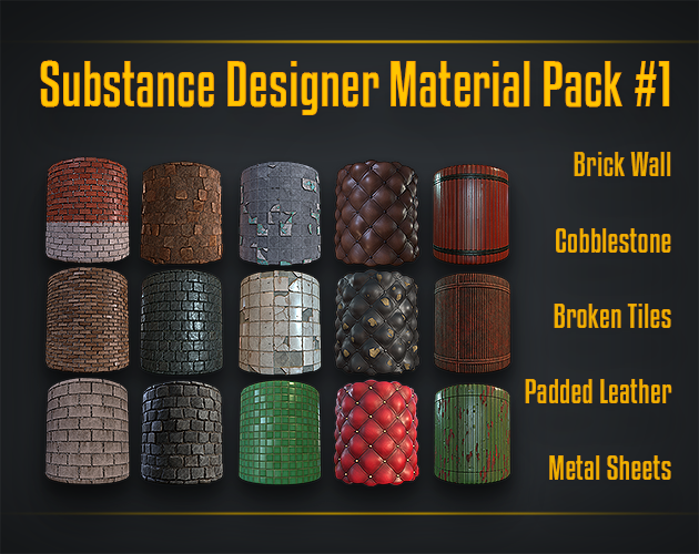 Substance Designer Material Pack #1 by SOI