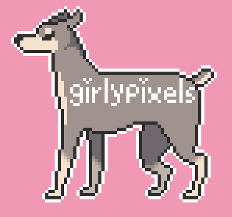 2D Doberman Sprite by girlypixels