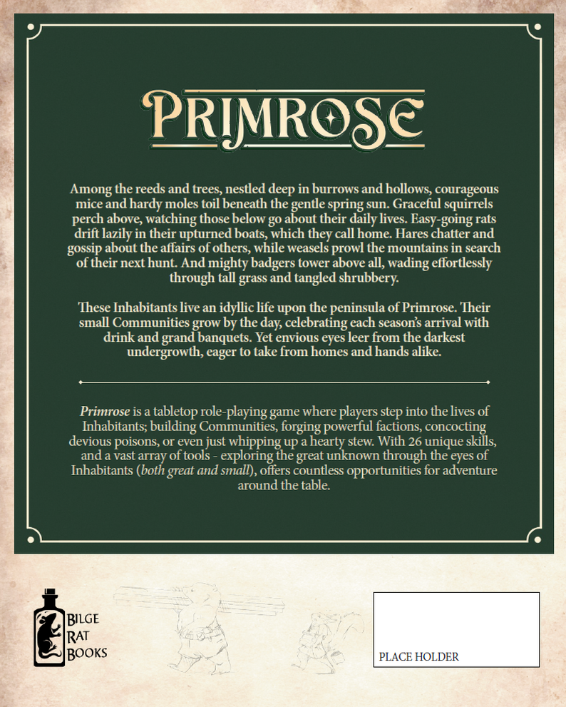 Primrose - A Woodland Critter Roleplaying Game (Core Book) by Bilge Rat ...