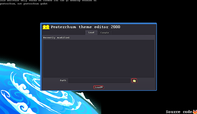 Pesterchum theme editor 2000 by (lis)anne