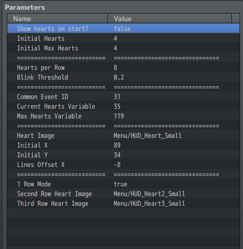 Zelda inspired Hearts System - Plugin for RPG Maker MZ by Sang Hendrix