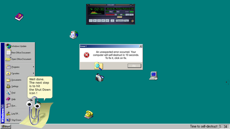 Shut Down Windows 98 by Letipas