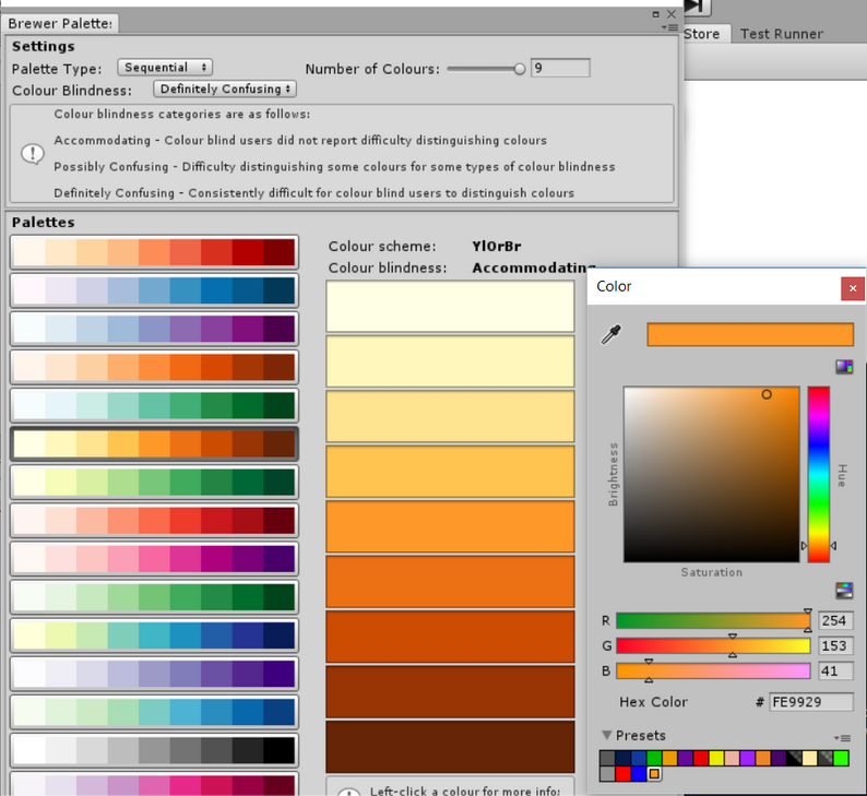 Brewer Palettes - Unity Tool by Torbjorn van Heeswijck