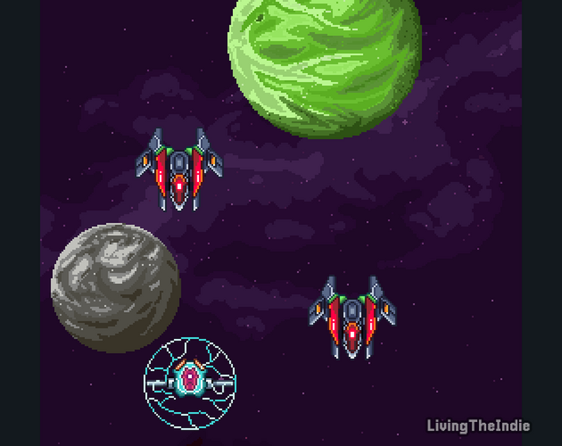 Pixel Art Space Background SHMUP by DyLESTorm