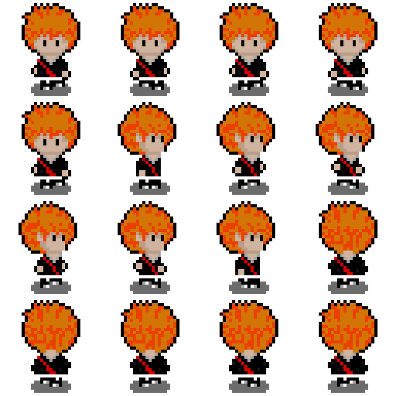 ichigo 2d pixelart animations by rilay