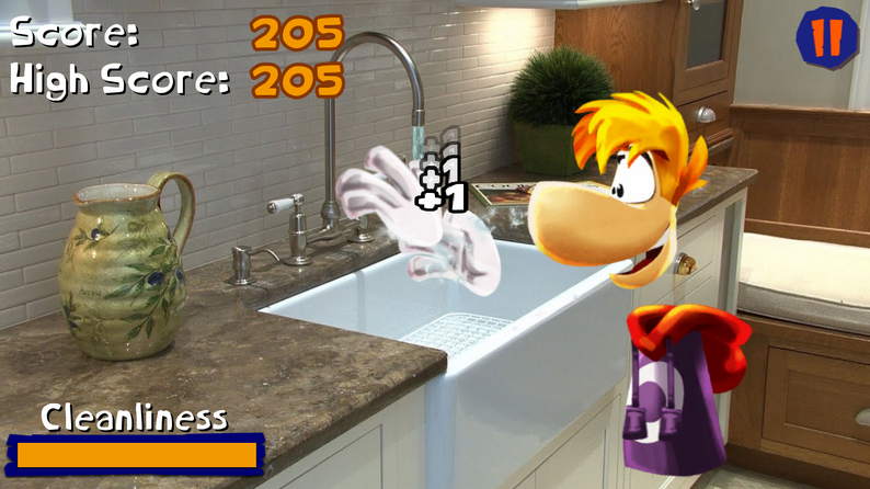 Rayman Washes His Hands by MilesTheCreator