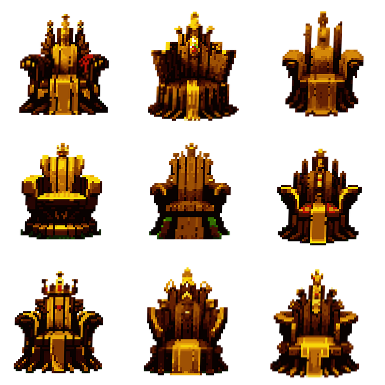 81 Thrones Asset - Pixelart / Pixel Art sprite Thrones Pack for RPG ...