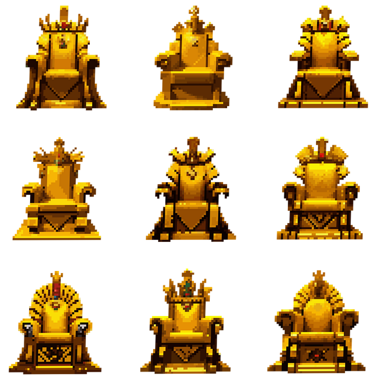 81 Thrones Asset - Pixelart / Pixel Art sprite Thrones Pack for RPG ...