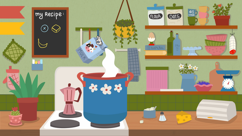 free cute cozy cooking game assest by hello erika