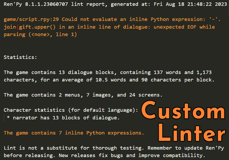 Inline Python for Ren'Py by Feniks