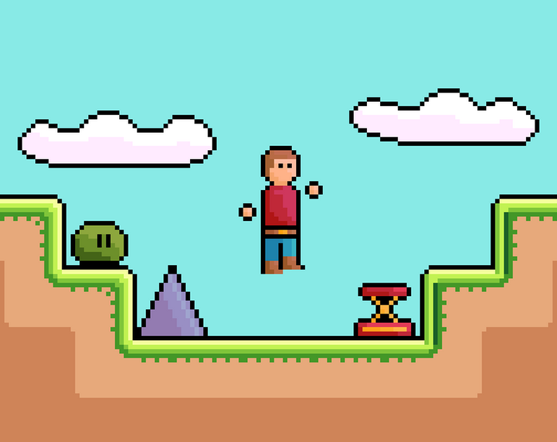 Cartoon 16x16 8-bit Platformer Asset Pack by DoughnutDev
