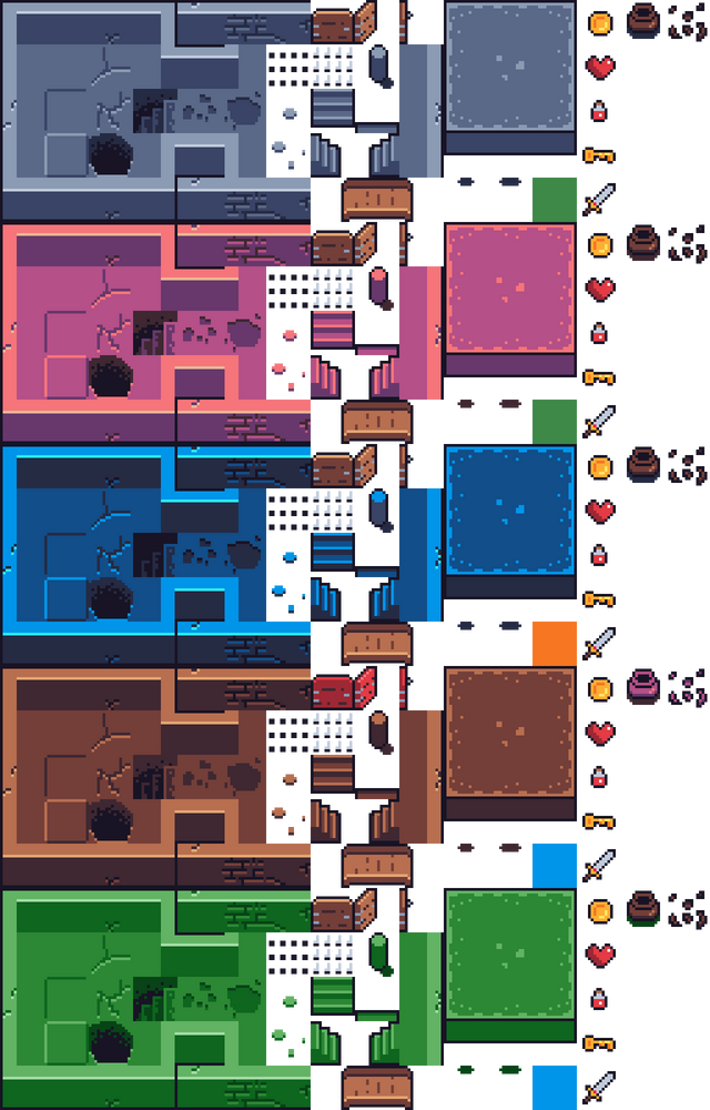Free CC0 Top Down Tileset Template Pixel Art by RGS_Dev