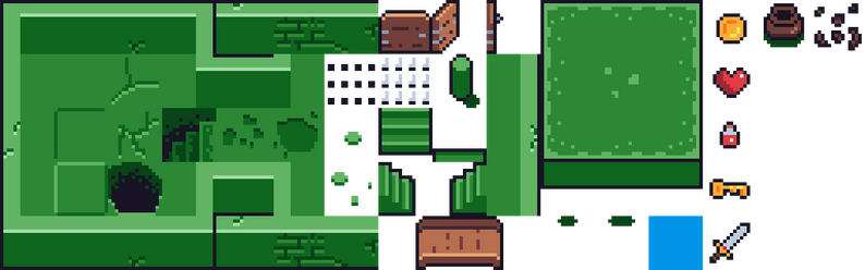 Free CC0 Top Down Tileset Template Pixel Art by RGS_Dev