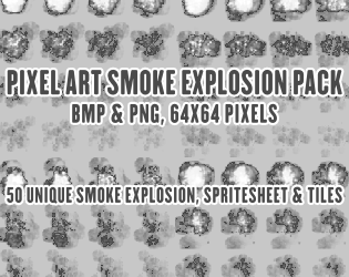 Pixel Art smoke explosion pack by Swiss Arcade Game Entertainment