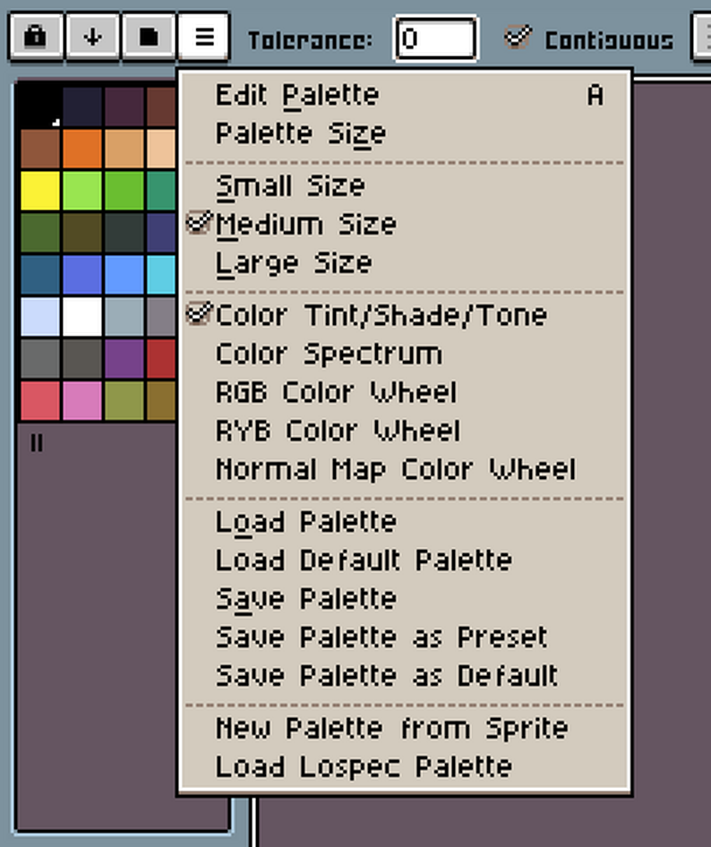Lospec palette to Aseprite by Noesteryo
