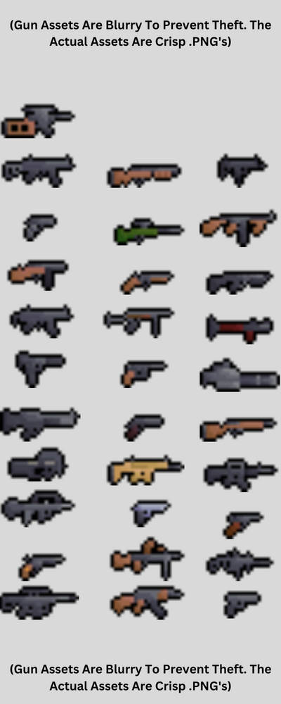 16x16 Pixel-Art Gun Asset-Pack by DoughnutDev