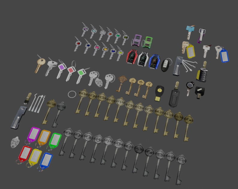 PSX Keys Asset Pack by Ink Ribbon