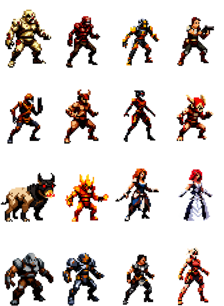 400+ Pixel Art RPG Character Sprites Battlers Pack by indieartifex