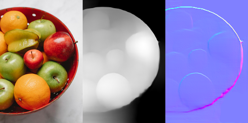 Depth And Normal Maps from Image by samontab