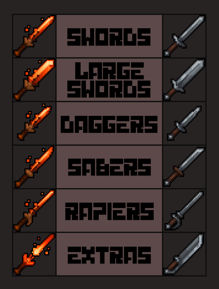 Pixel blades [32x32] by PixelMeadow