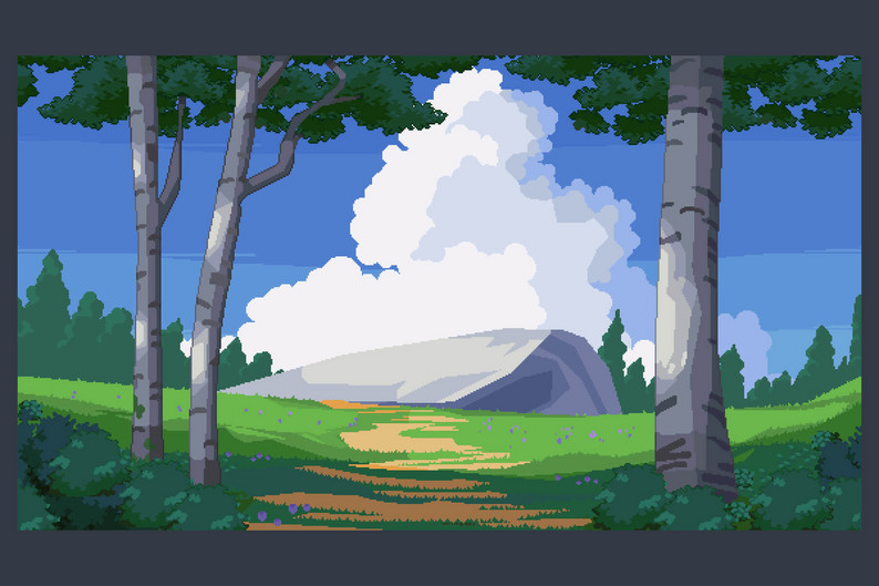 Free Summer Pixel Backgrounds by Free Game Assets (GUI, Sprite, Tilesets)