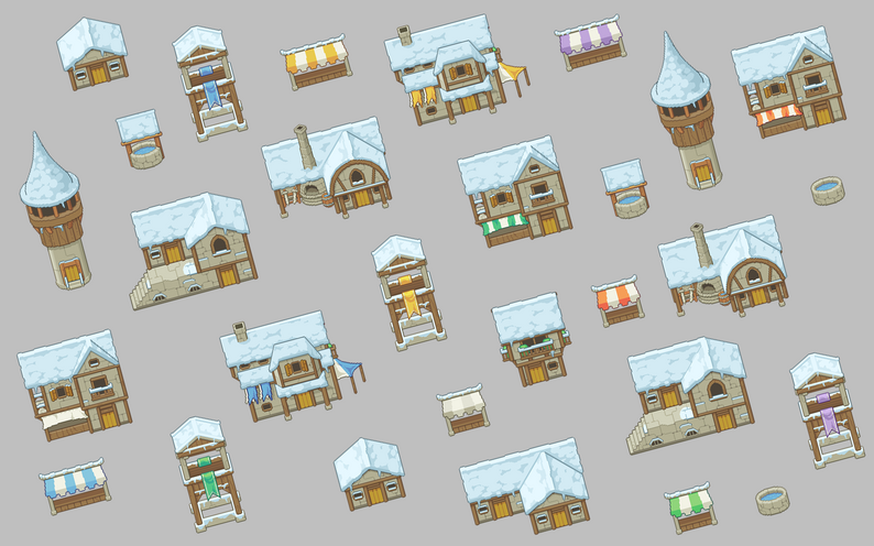 The Fantasy Tileset - Snow Adventures - 16x16 pixel art asset pack by ...