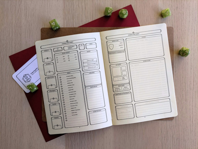 D&D 5e Advanced Character Sheet - Booklet [A5 & Half Letter] by ...