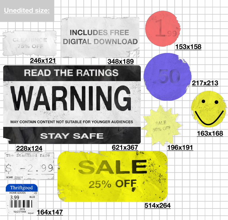 Realistic PNG stickers for game art and desings. by Passible