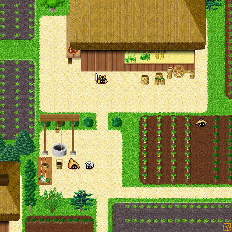 Japanese farm house Tileset [32x32] by Kaz（Kaz Togo/とうごうかず）