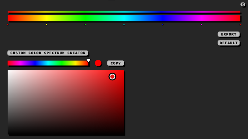 Custom Color Spectrum Creator by Jumpander