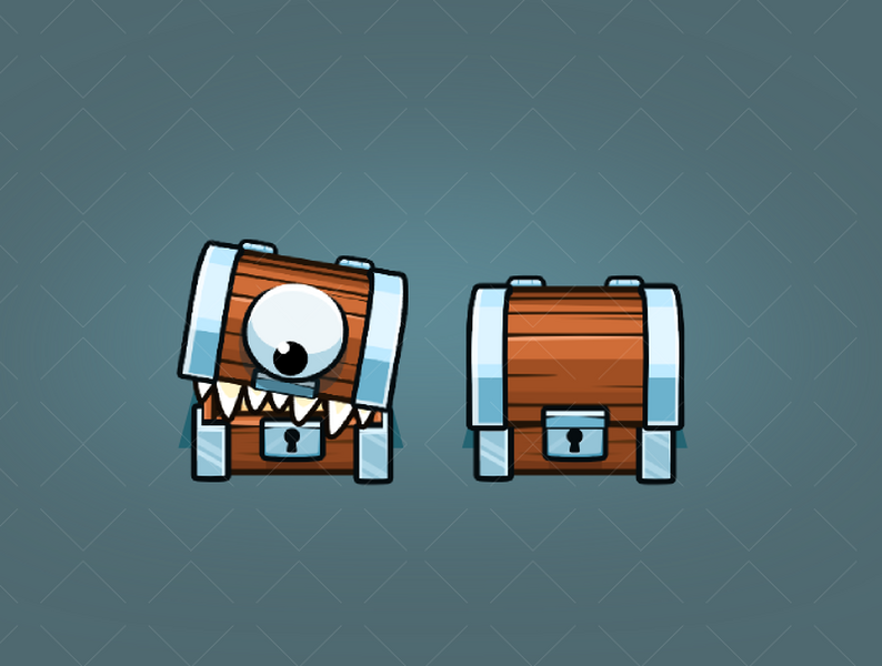 Animated top down mimic chests game sprites by Robert Brooks ...