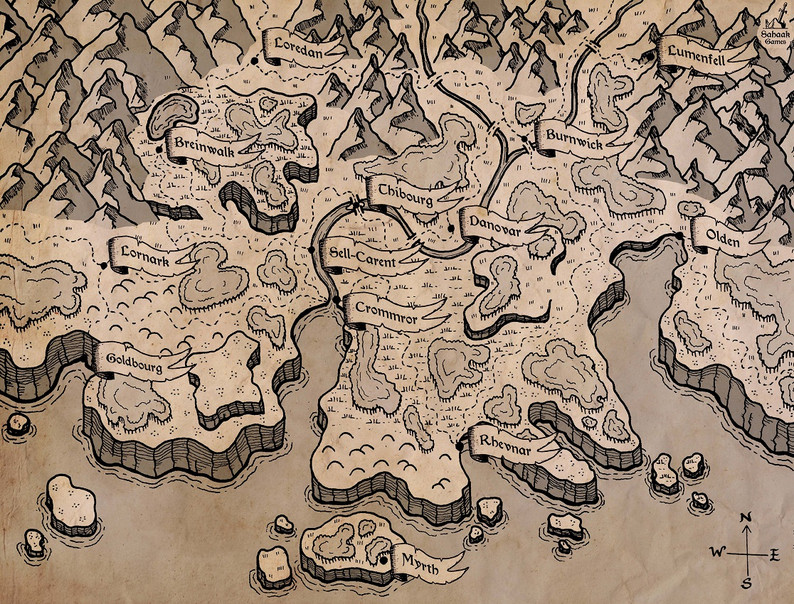 The Mist Coast - Region Map by Sahaak Games