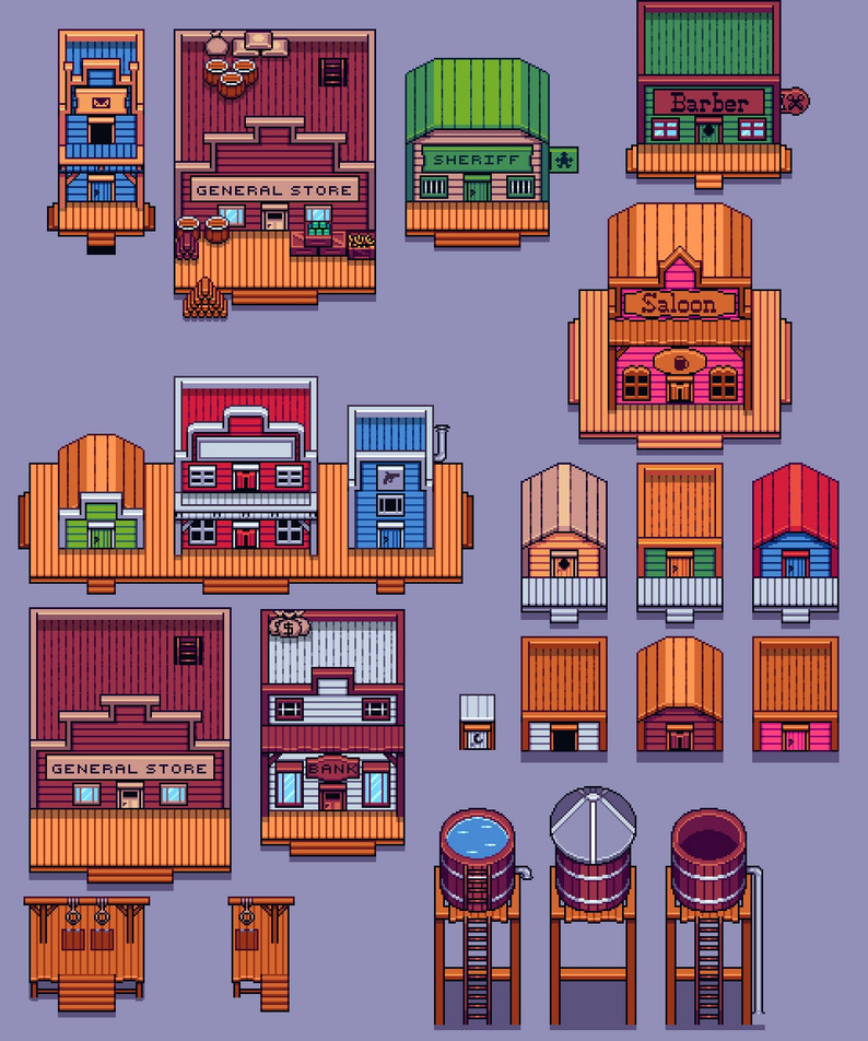 Pixel Mood - Old West Town by Alwore