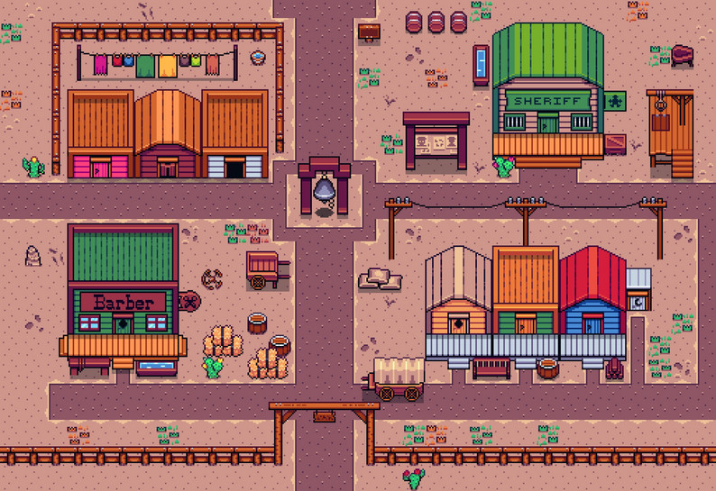 Pixel Mood - Old West Town by Alwore