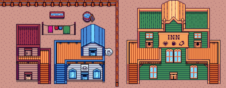 Pixel Mood - Old West Town by Alwore