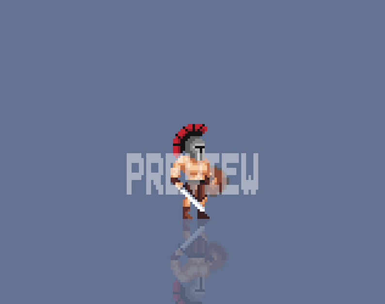 Gladiator 2D Pixel Art by Mattz Art