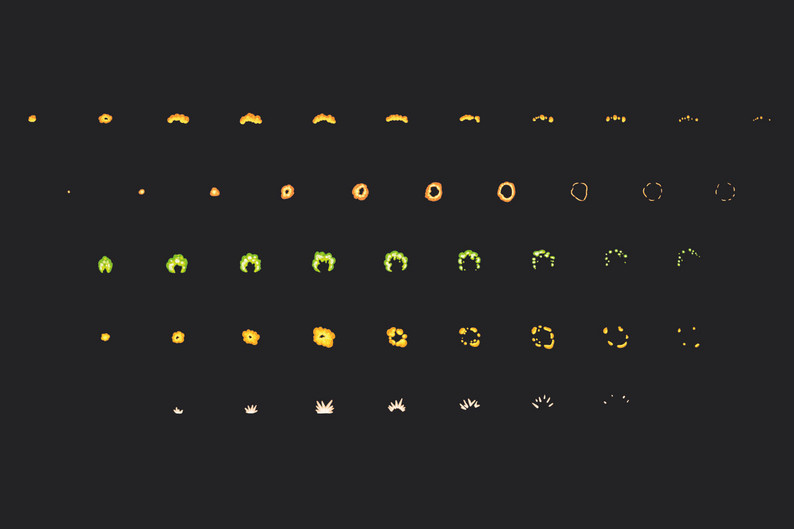 Vector Cartoon Explosion Sprite Pack by Free Game Assets (GUI, Sprite ...