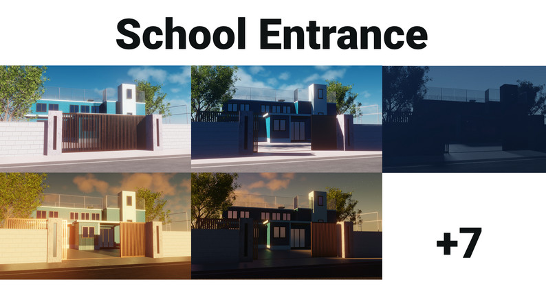 Free Visual Novel Backgrounds (School Mini Pack 1) by Potat0Master