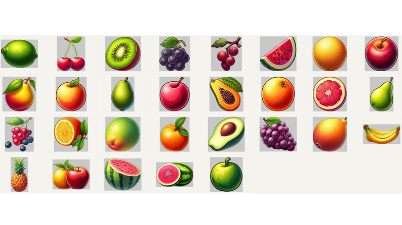 Pack 2 - Fruits - 300+ Sprites by FortressSide