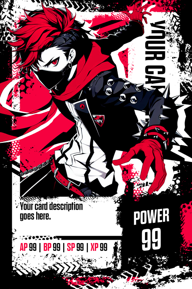 RPG Card Template - Persona Style by LadyLuck