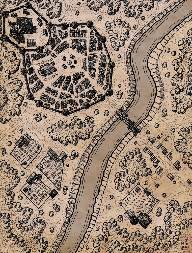 Burnwick - Town Map by Sahaak Games