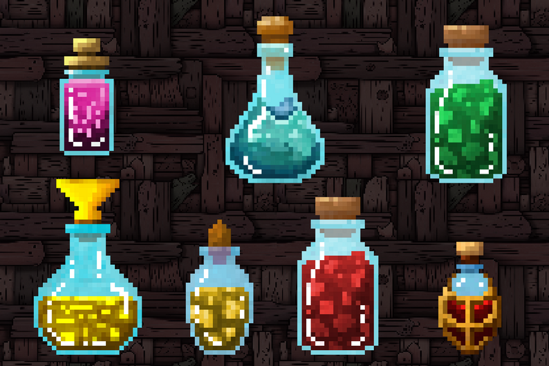 FREE Pixel Art Potion Pack - Animated by karsiori