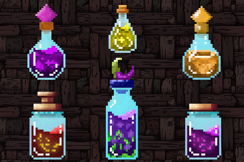 FREE Pixel Art Potion Pack - Animated by karsiori